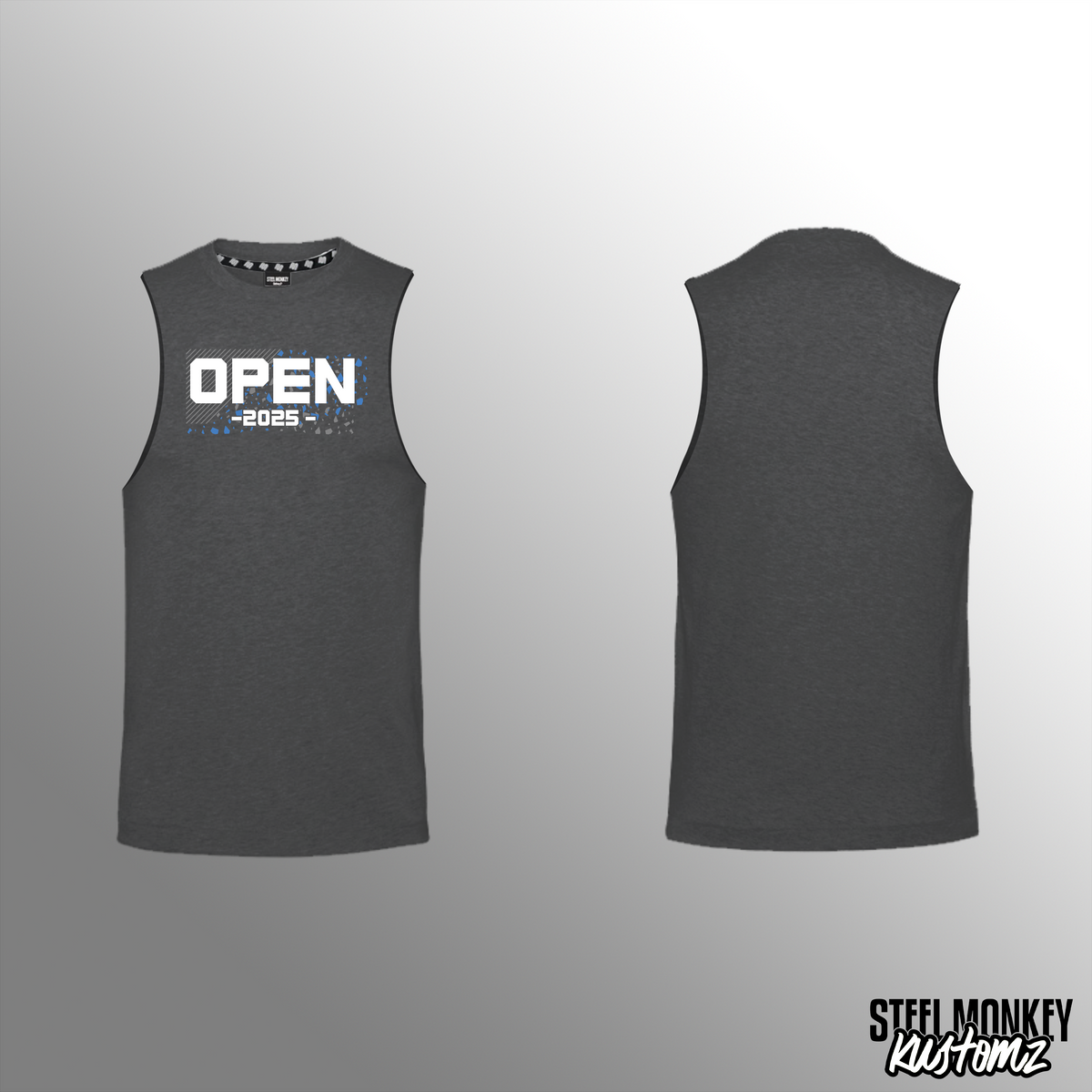 Cutting Edge - Mens - Open25 - Muscle Tanks - Blue – Steel Monkey Clothing